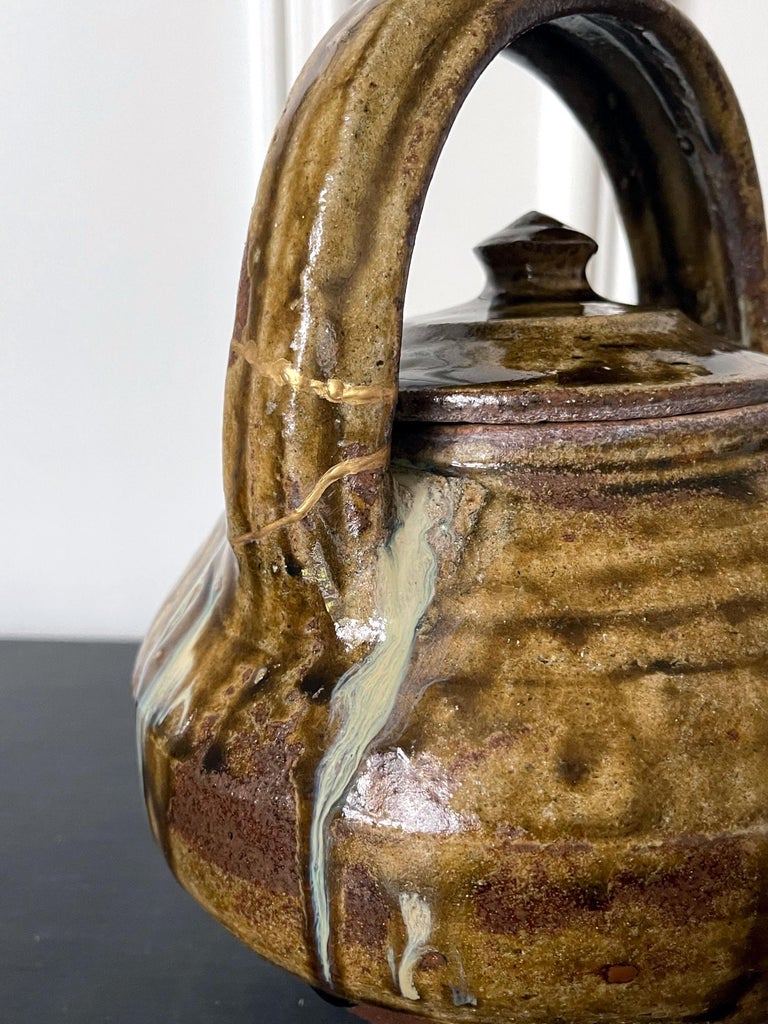Japanese Mingei Glazed Tea Pot with Kintsugi by Shoji Hamada For Sale ...