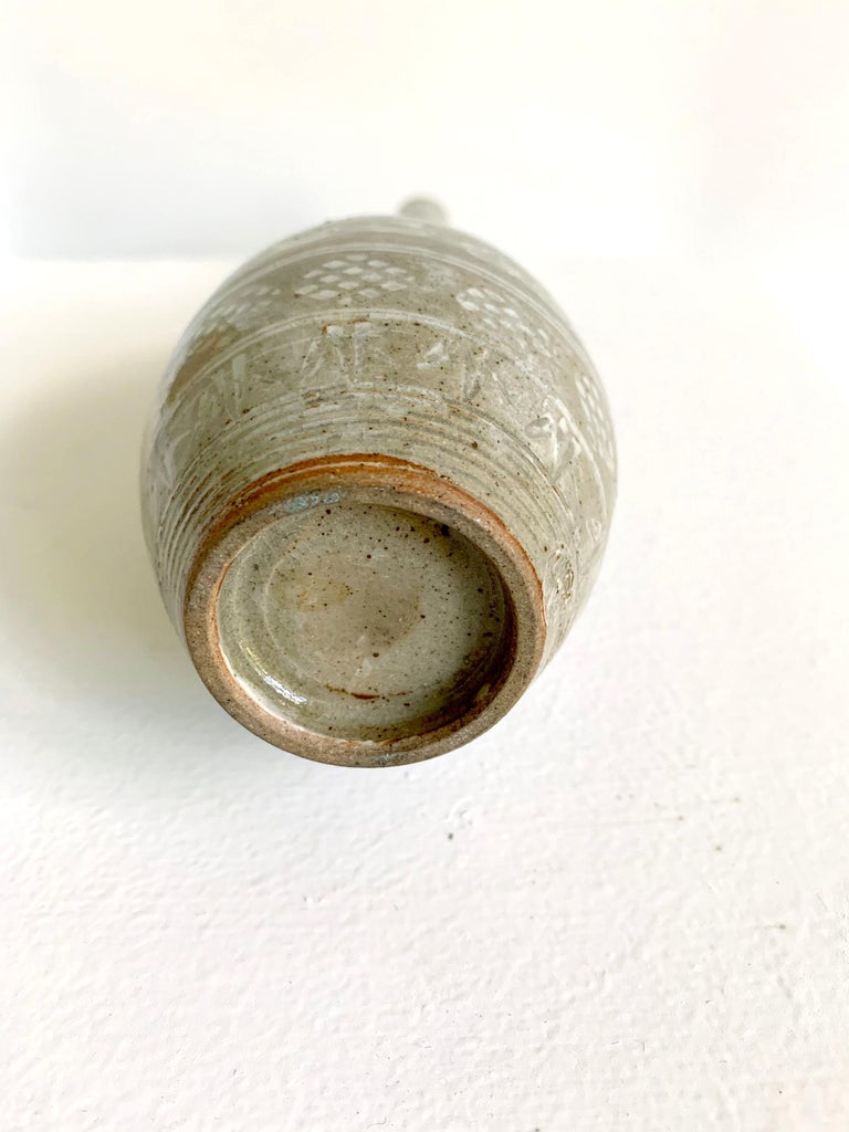 Japanese Mishima Ceramic Vase Meiji Period For Sale at 1stDibs