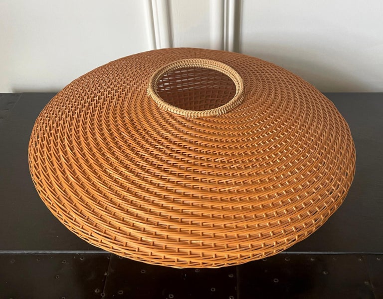 Japanese Modern Bamboo Sculptural Basket Nakatomi Hajime For Sale at ...