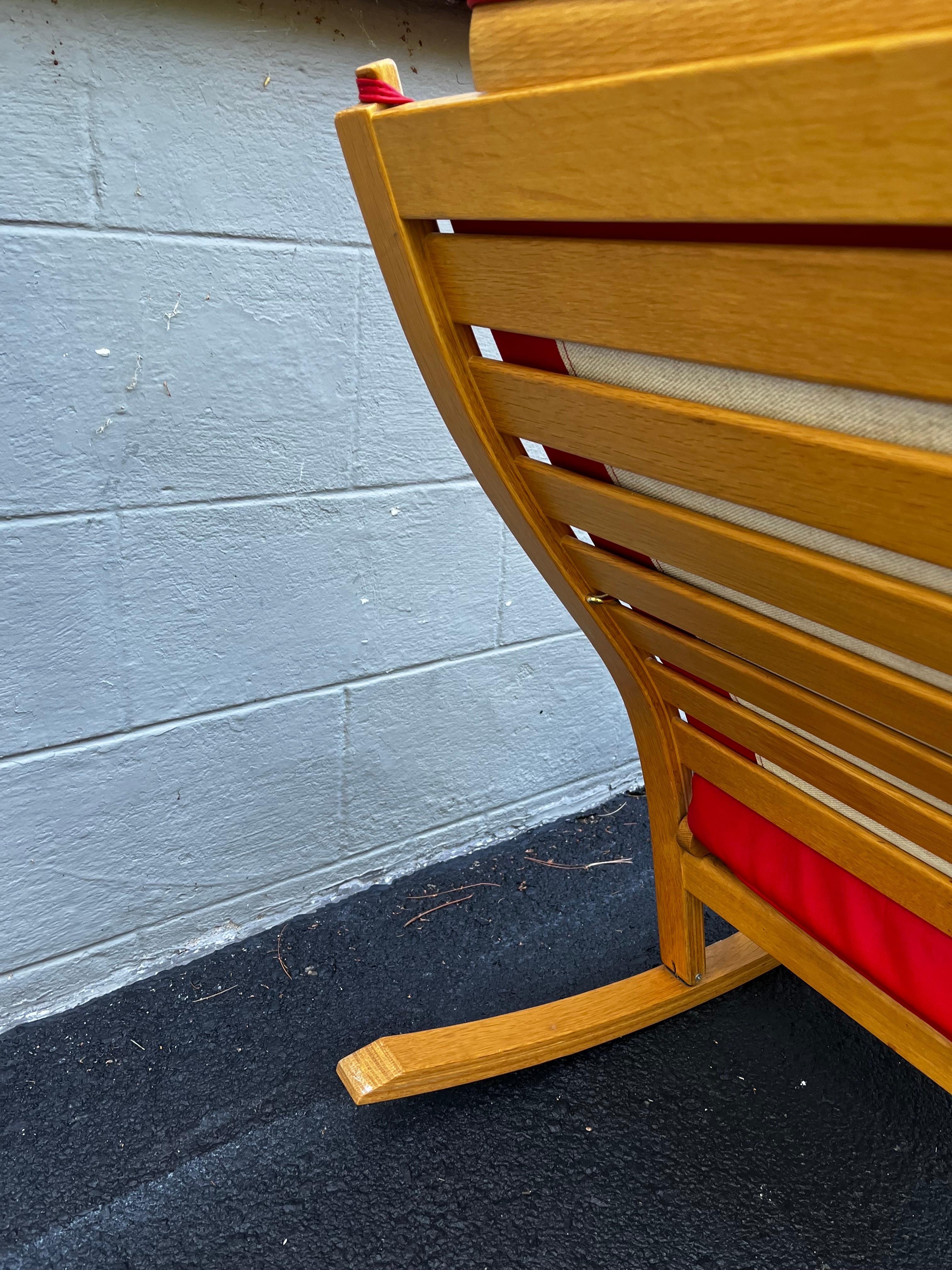 Japanese Modern Bentwood Lounge/ Rocking Chair and Ottoman at 1stDibs