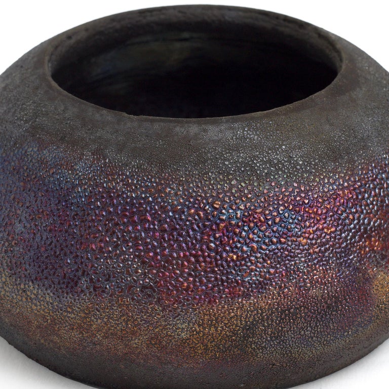 Japanese Modern LAAB Body Bowls Raku Ceramic Green Red Black Metal For ...