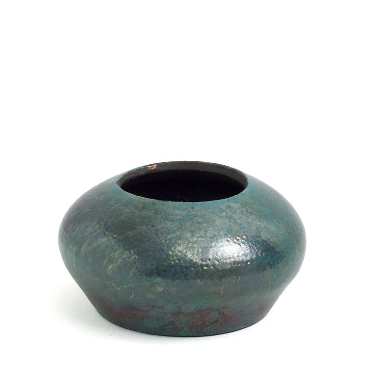 Japanese Modern LAAB Body Bowls Raku Ceramic Green Red Black Metal For ...