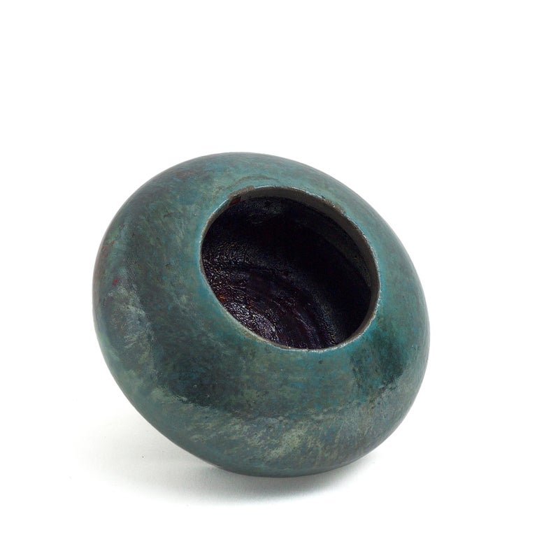 Japanese Modern LAAB Body Bowls Raku Ceramic Green Red Black Metal For ...