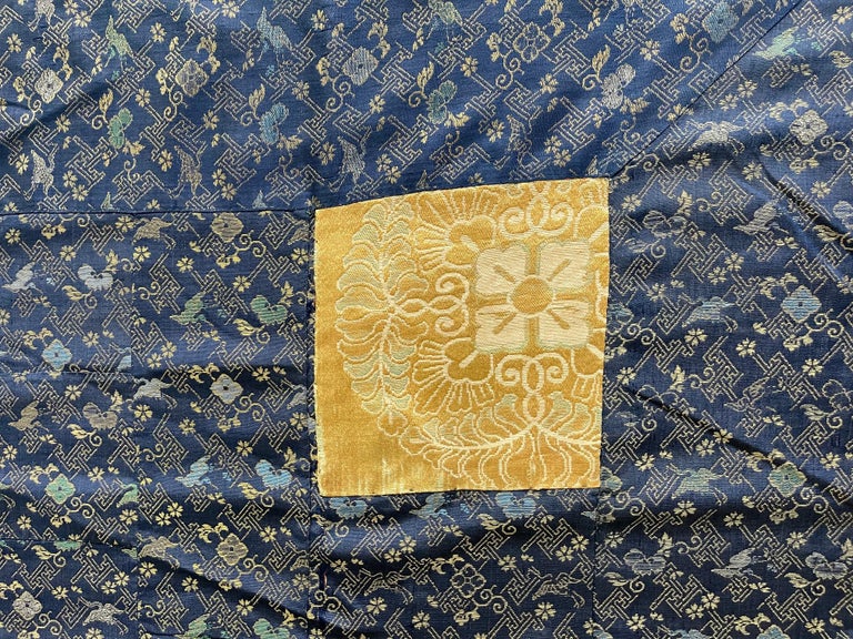 Japanese Monastery Robe Patchwork Kesa with Scription Edo Period For ...
