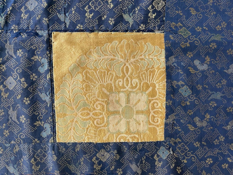 Japanese Monastery Robe Patchwork Kesa with Scription Edo Period For ...