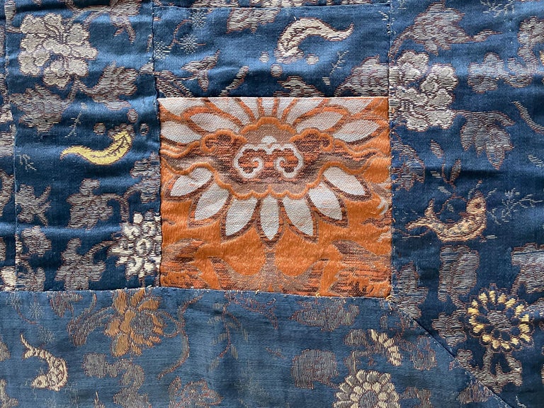 Japanese Monastery Robe Patchwork Kesa with Scription Edo Period For ...