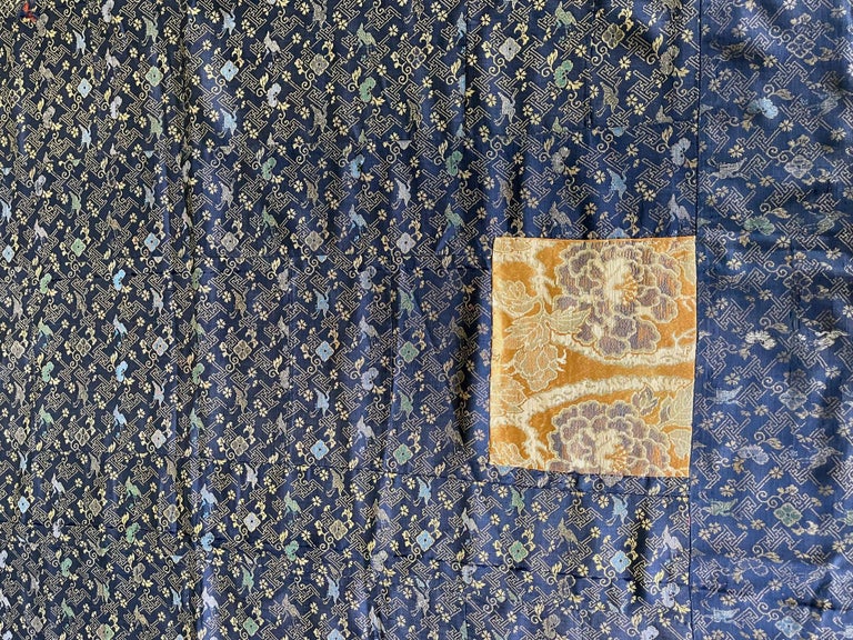 Japanese Monastery Robe Patchwork Kesa with Scription Edo Period For ...