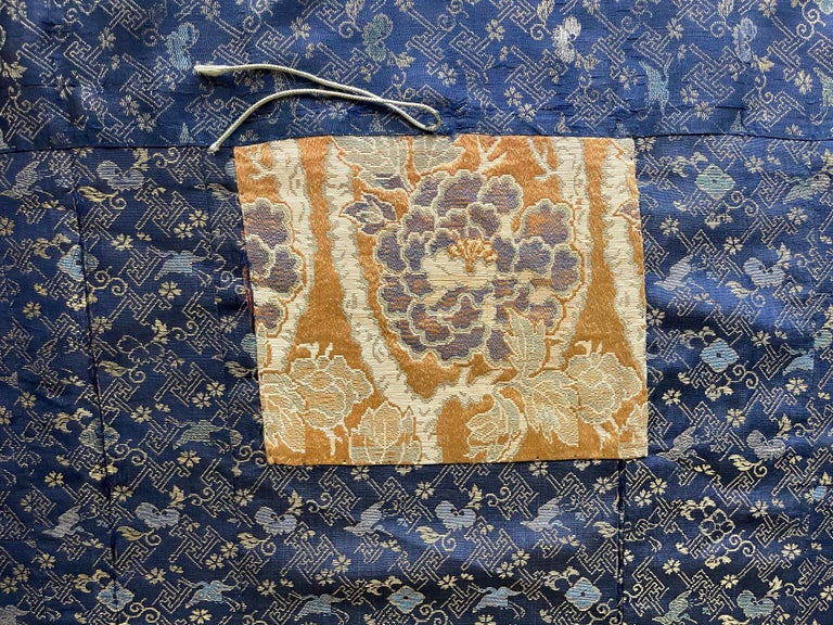 Japanese Monastery Robe Patchwork Kesa with Scription Edo Period For ...