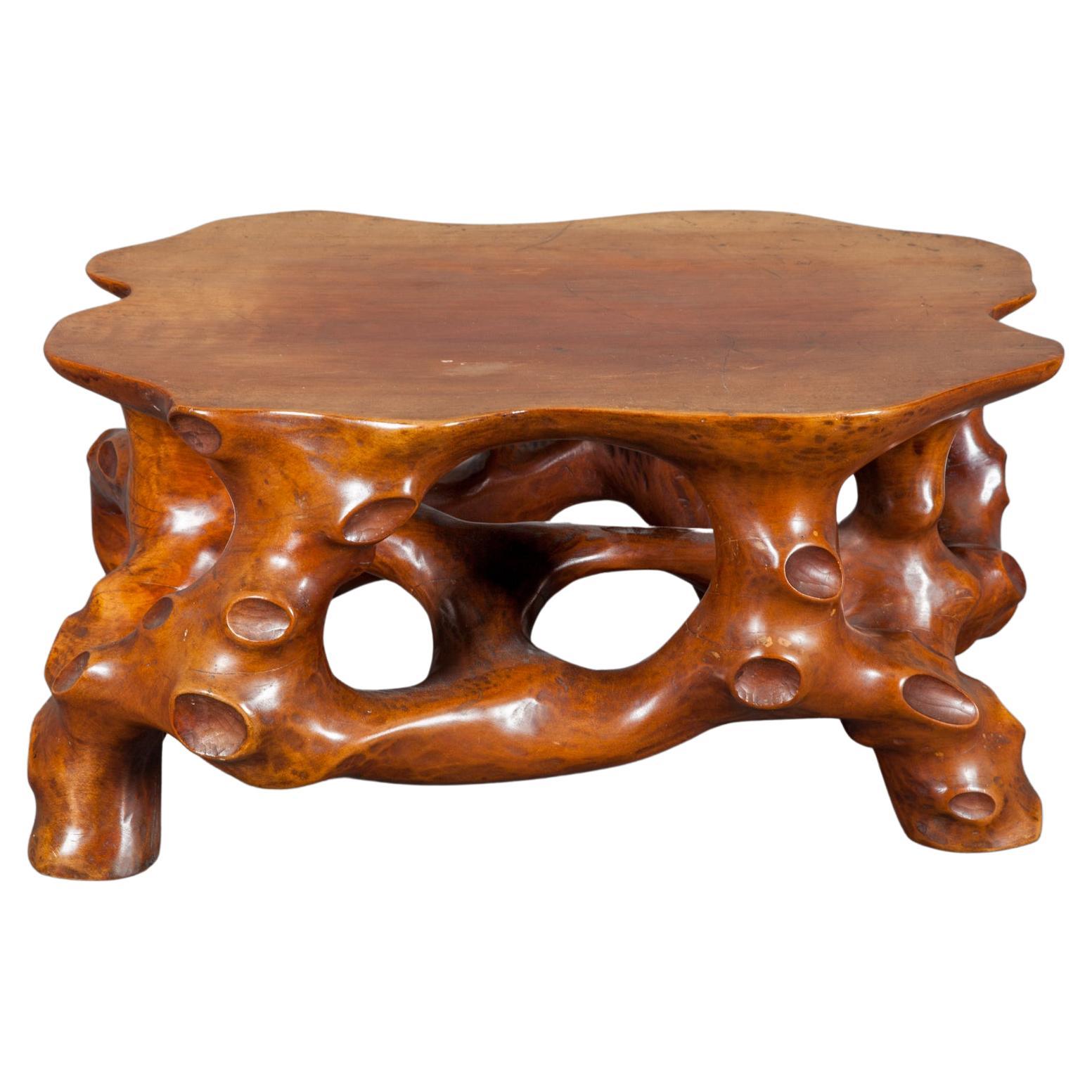 Japanese Natural Wood Stand For Sale at 1stDibs