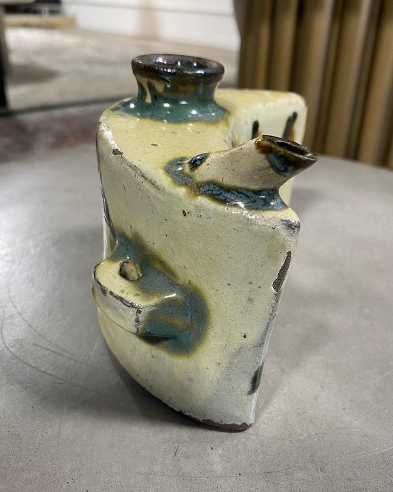 Japanese Okinawa Ceramic Showa Period Awamori Sake Pottery Dachibin Hip ...