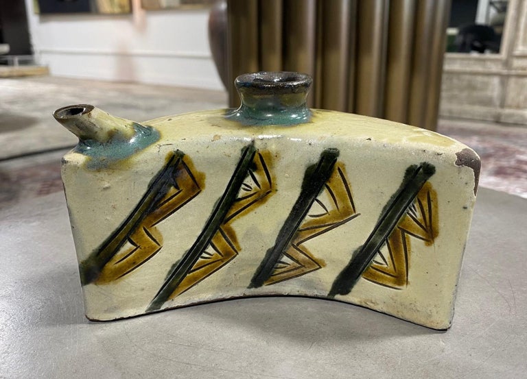 Japanese Okinawa Ceramic Showa Period Awamori Sake Pottery Dachibin Hip ...