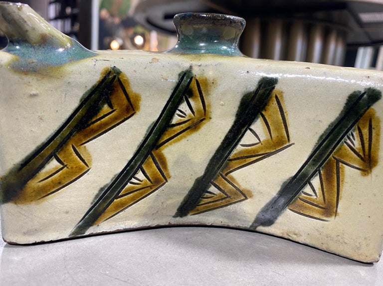 Japanese Okinawa Ceramic Showa Period Awamori Sake Pottery Dachibin Hip ...