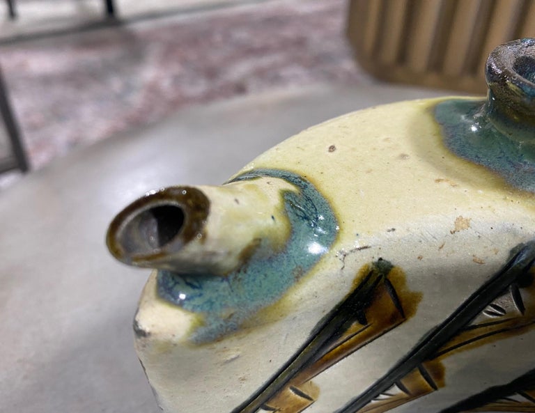 Japanese Okinawa Ceramic Showa Period Awamori Sake Pottery Dachibin Hip ...