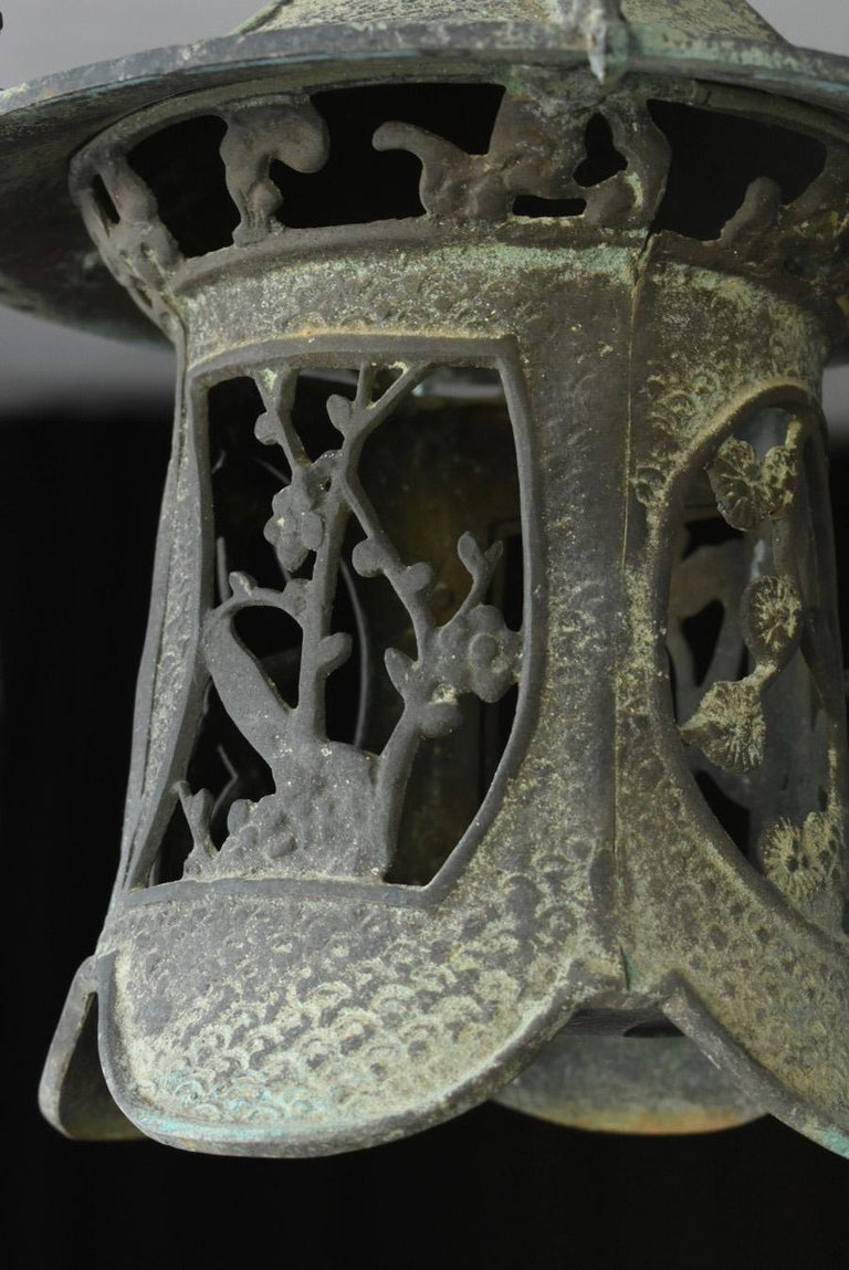 Japanese Old Bronze Casting Hanging Lantern /Traditional Lighting ...