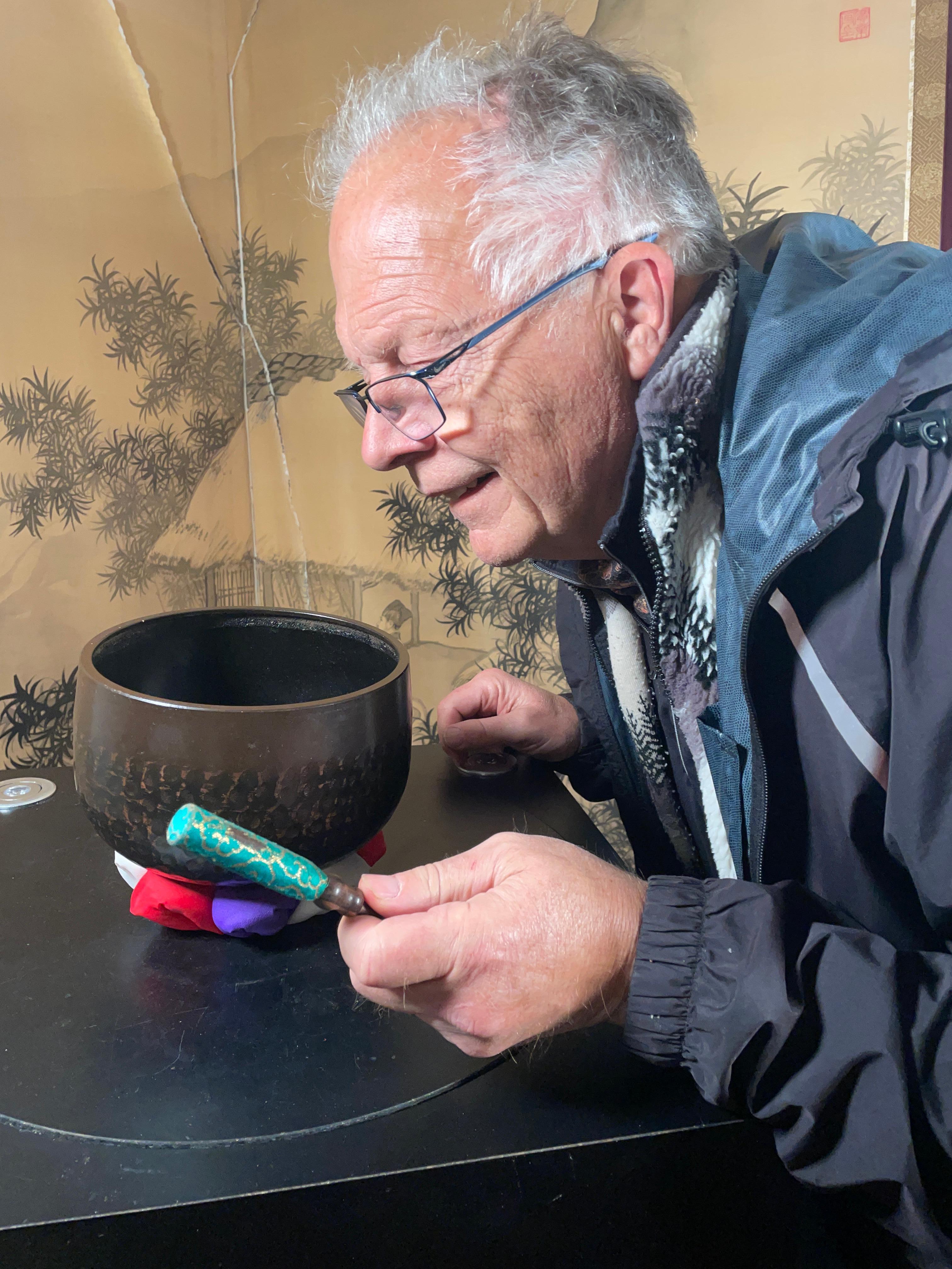 Japanese Old Bronze Personal Meditation Bell Calming Sound at 1stDibs