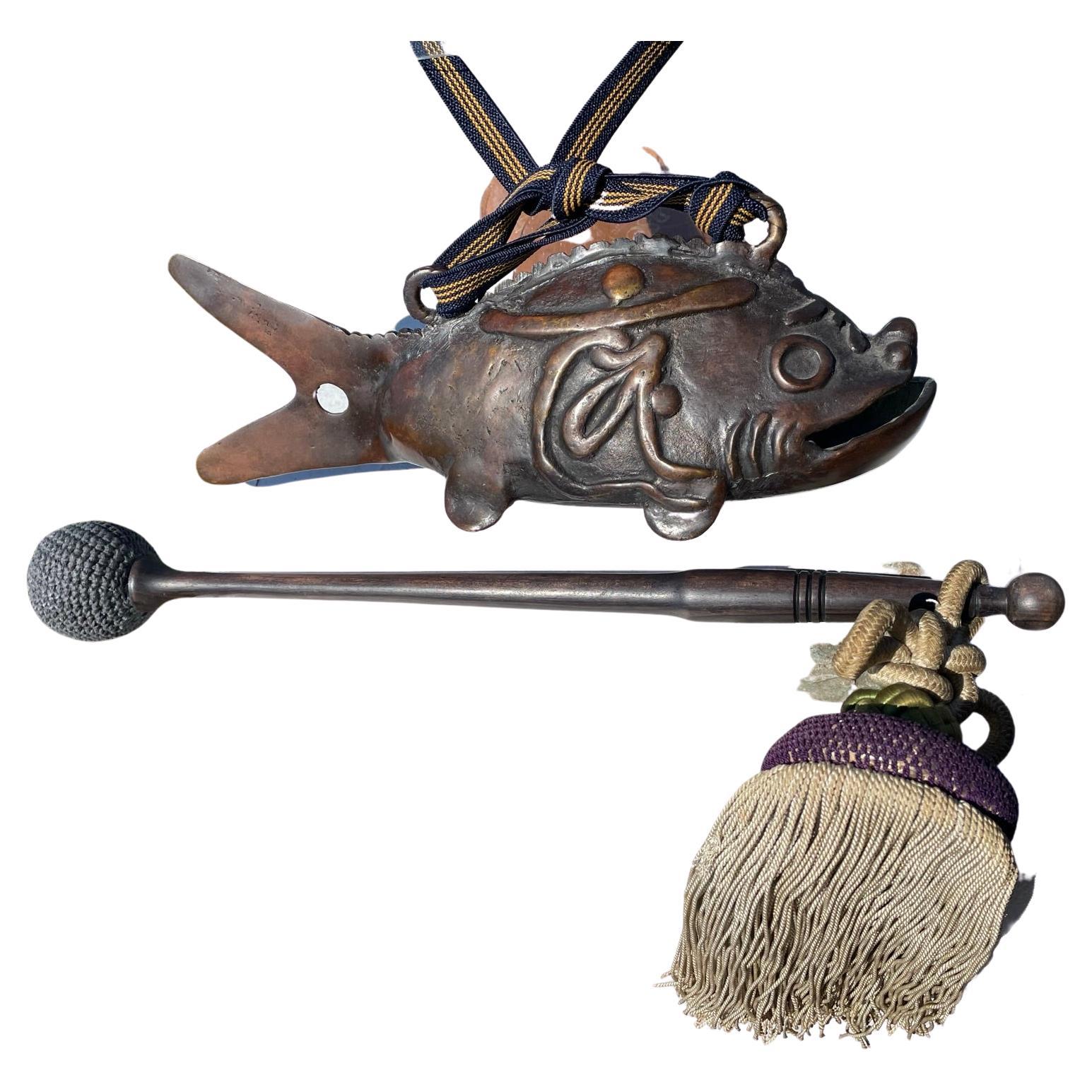 Japanese Antique Hand Cast Gold Gilt Bronze Bell Beautiful Example 100 ...