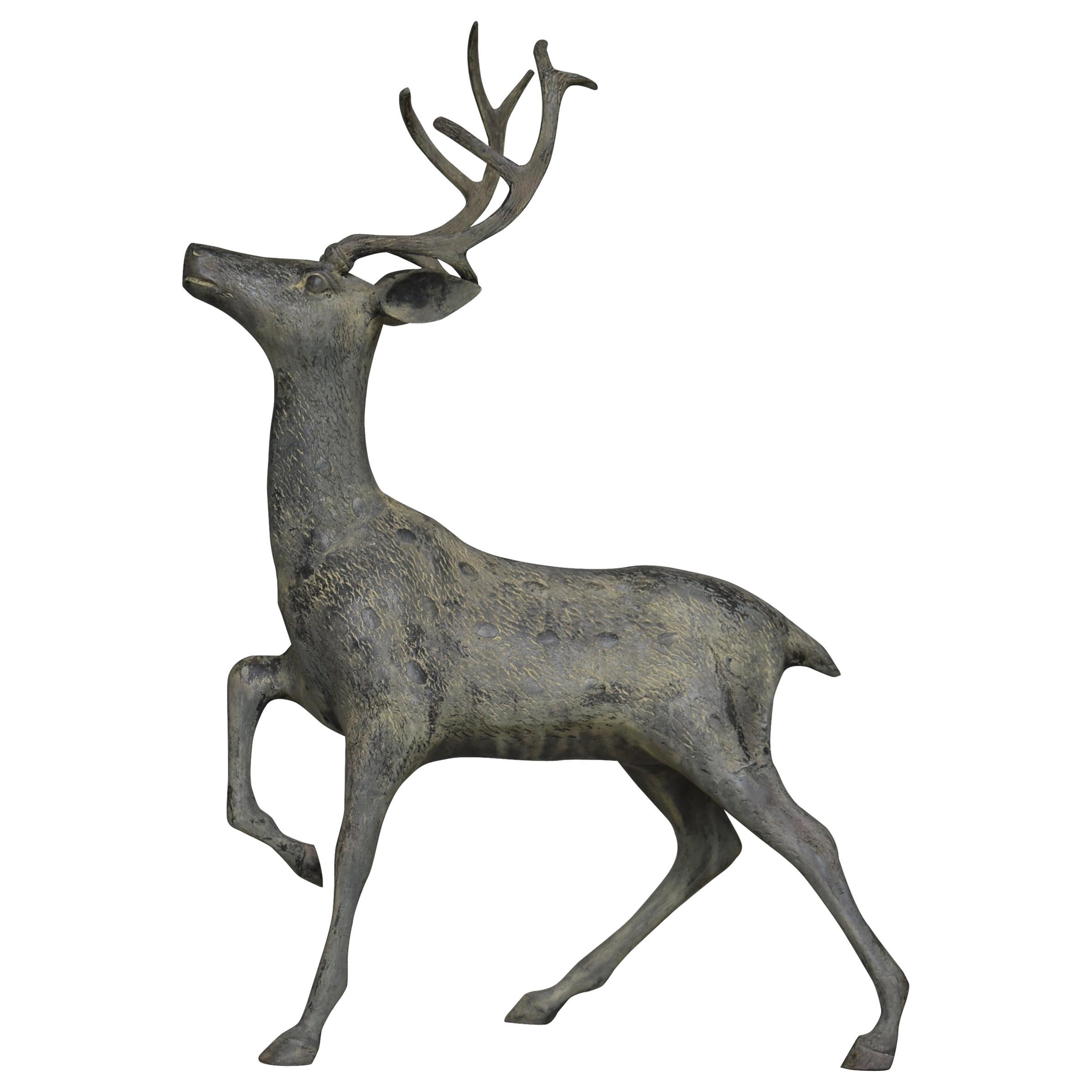 Japanese Old Copper Deer Object/Vintage Figurine Animal Decor ...