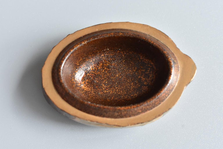 Japanese Old Crane-Shaped Incense Container / Lacquered Pottery ...