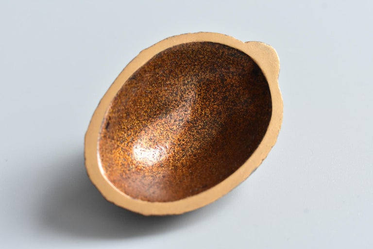 Japanese Old Crane-Shaped Incense Container / Lacquered Pottery ...