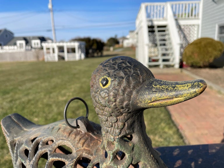 Japanese Old Hand Painted Swimming Mallard Duck Lighting Lantern at 1stDibs