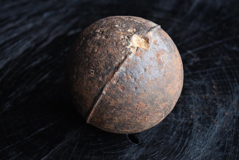 Japanese Old Iron Ball 1940s-1970s/ Figurine Steel Object Contemporary ...