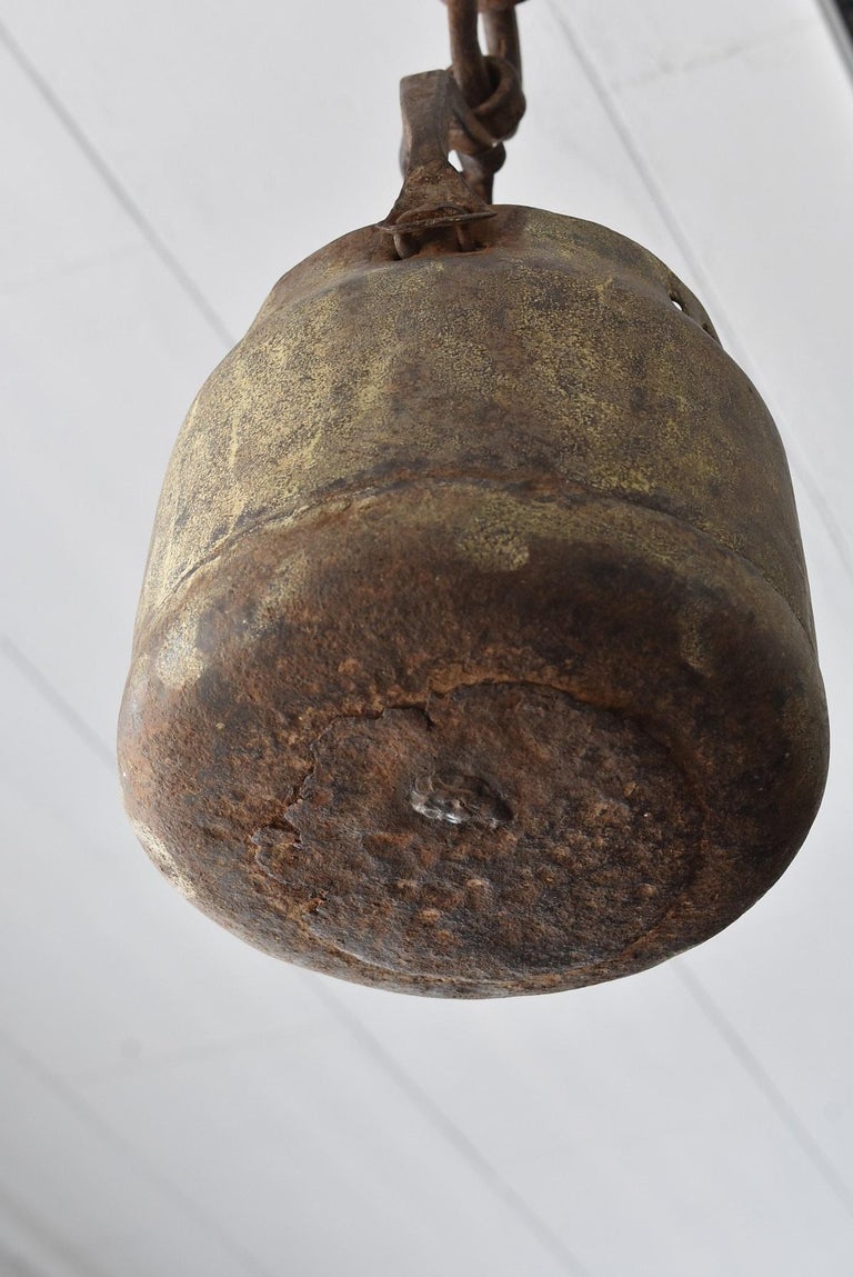 Japanese Old Iron Well Bucket and Chain / Hanging Cage / 19-20th ...