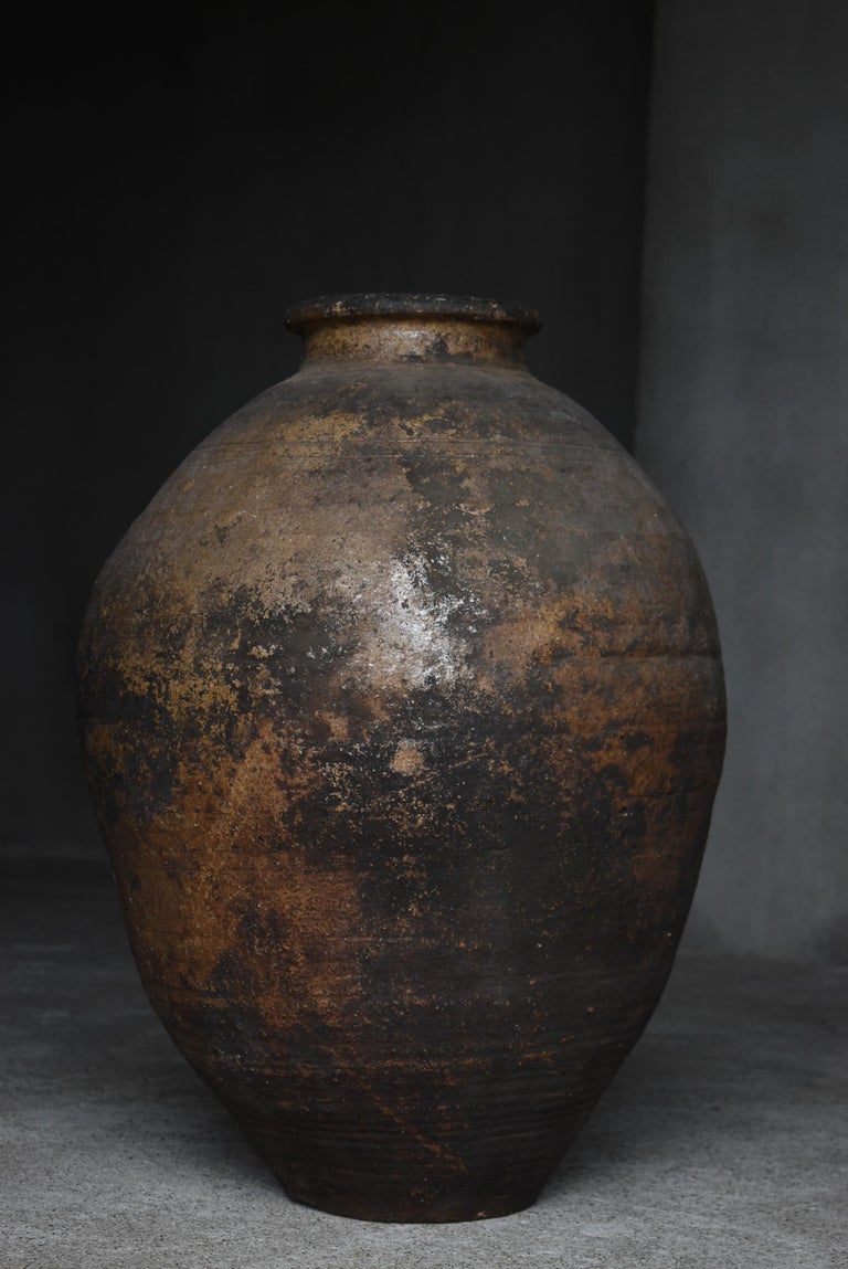 Japanese Old Pottery 1800s-1860s/Antique Flower Vase Vessel Jar ...