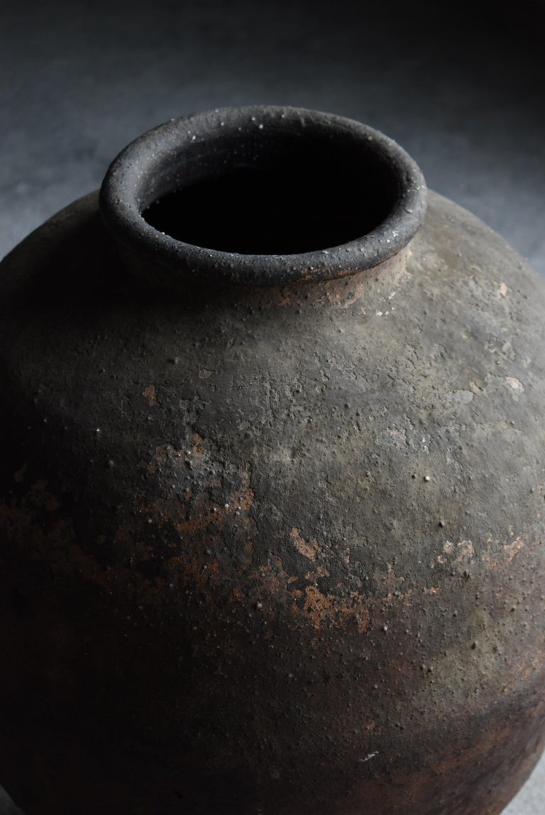 Japanese Old Pottery 1800s-1860s/Antique Flower Vase Vessel Jar ...