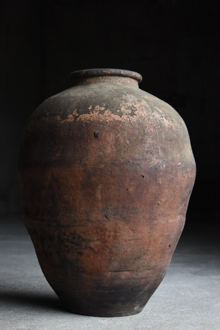 Japanese Old Pottery 1800s-1860s/Antique Flower Vase Vessel Jar ...