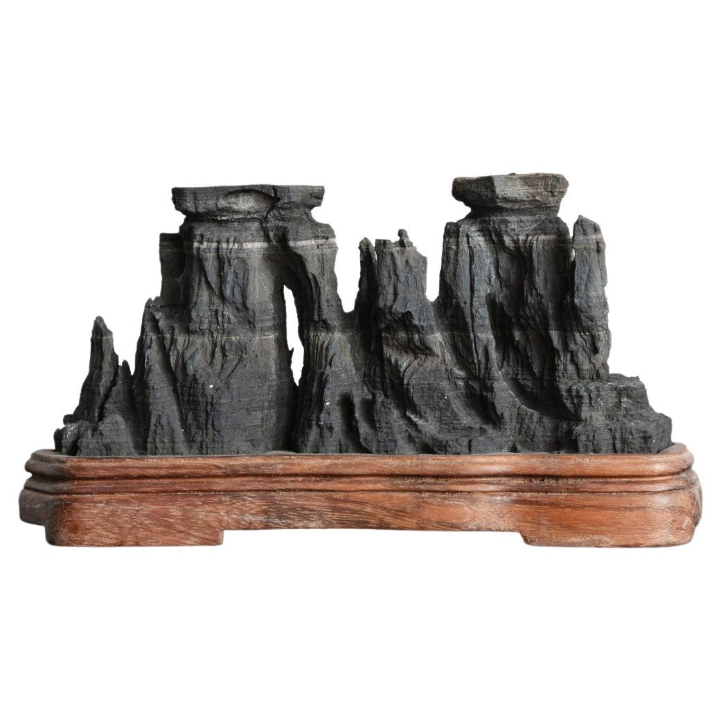 Japanese Old Stone "suiseki" Mountain View Scholar's Stone ...