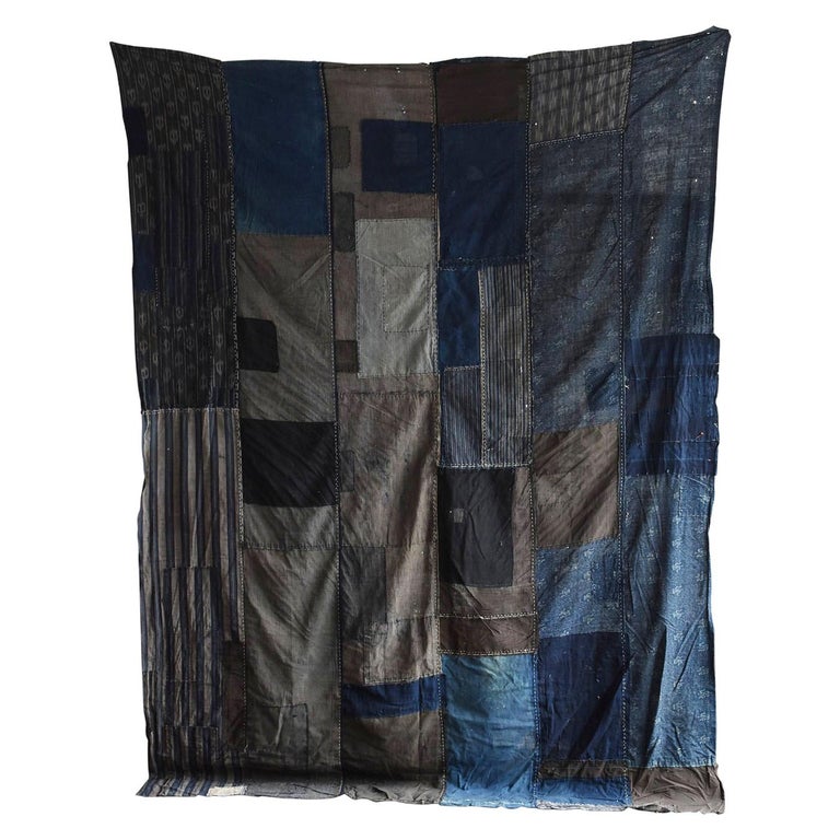 Japanese Old Spliced Giant Cloth / Large Tapestry / Exhibition Rug ...