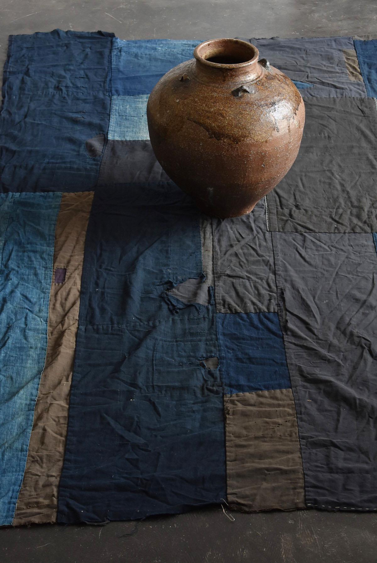 Japanese Old Spliced Large Cloth / Large Tapestry / Exhibition Rug ...