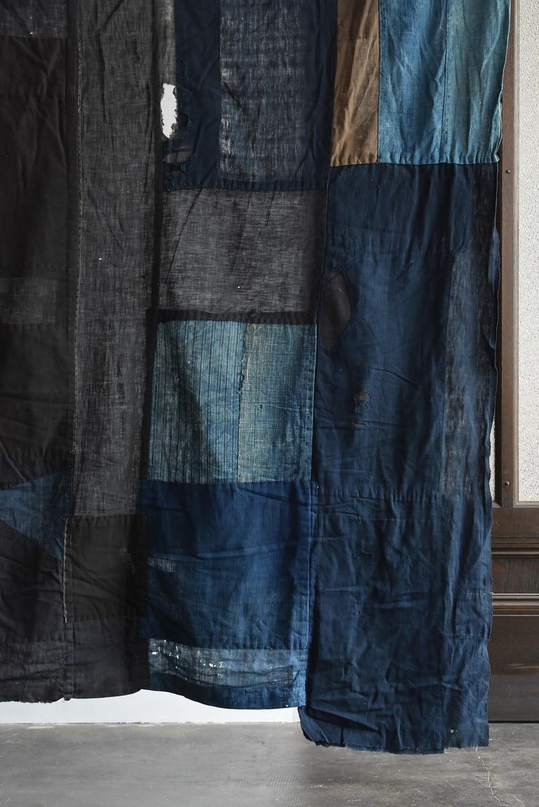 Japanese Old Spliced Large Cloth / Large Tapestry / Exhibition Rug ...