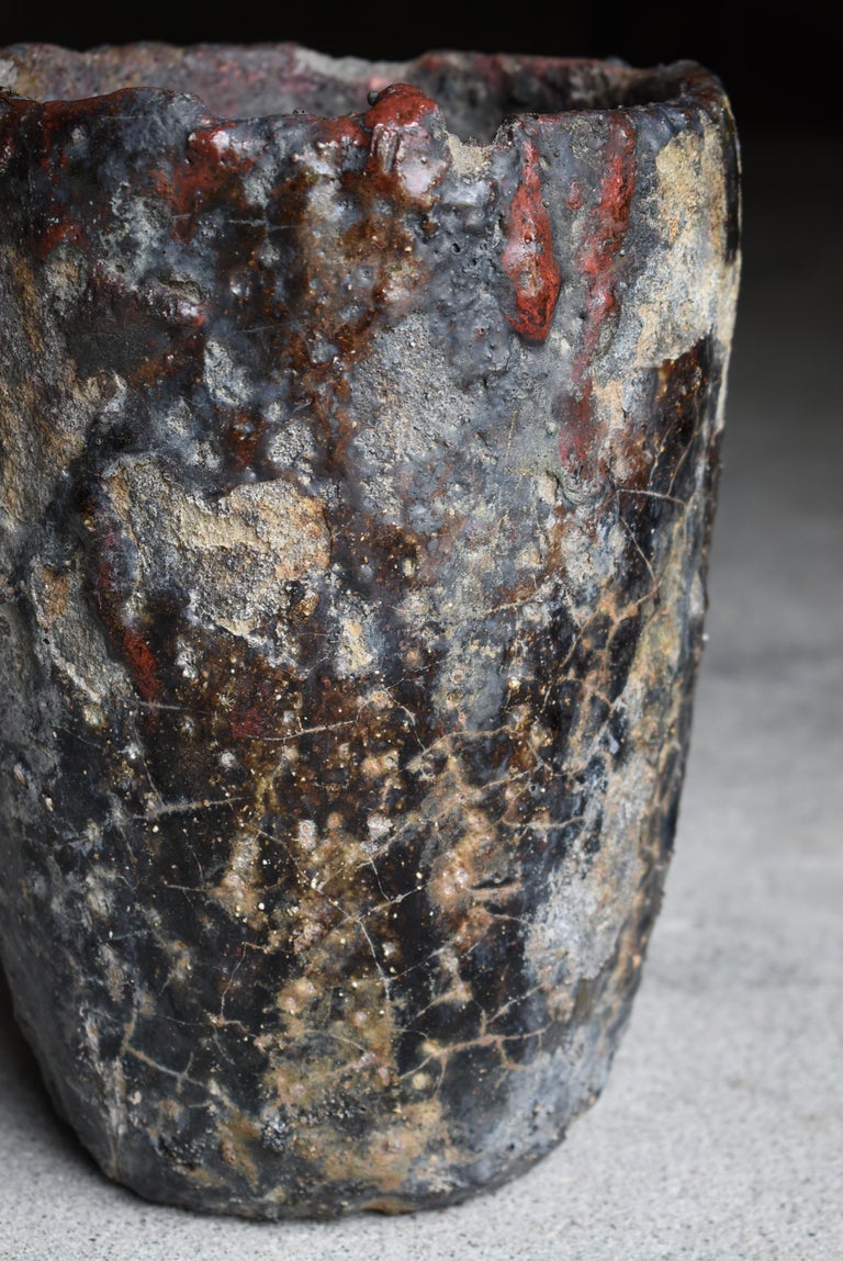 Japanese Old Stone Pot 1920s-1950s/Pottery Jar Vessel Tsubo Wabisabi ...