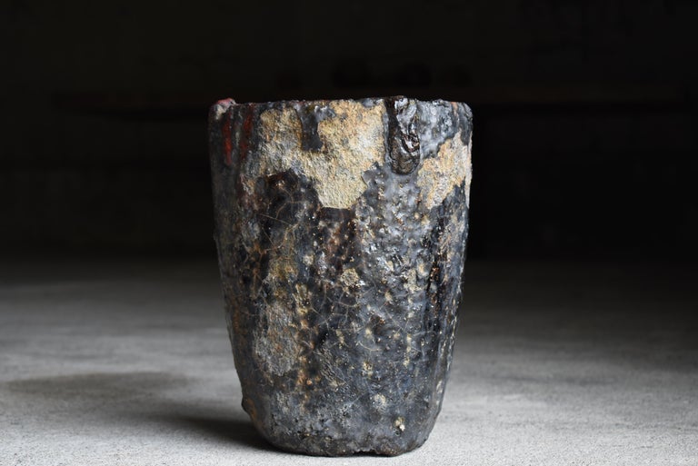 Japanese Old Stone Pot 1920s-1950s/Pottery Jar Vessel Tsubo Wabisabi ...