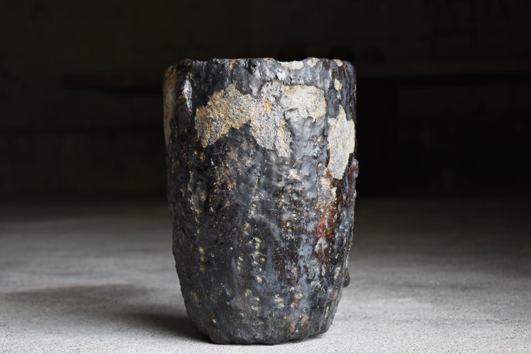 Japanese Old Stone Pot 1920s-1950s/Pottery Jar Vessel Tsubo Wabisabi ...