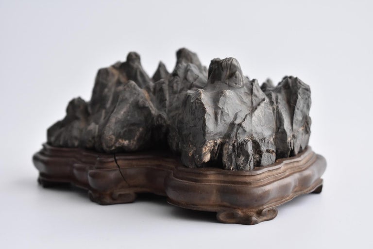 Japanese Old Stone "suiseki" Mountain View Scholar's Stone ...
