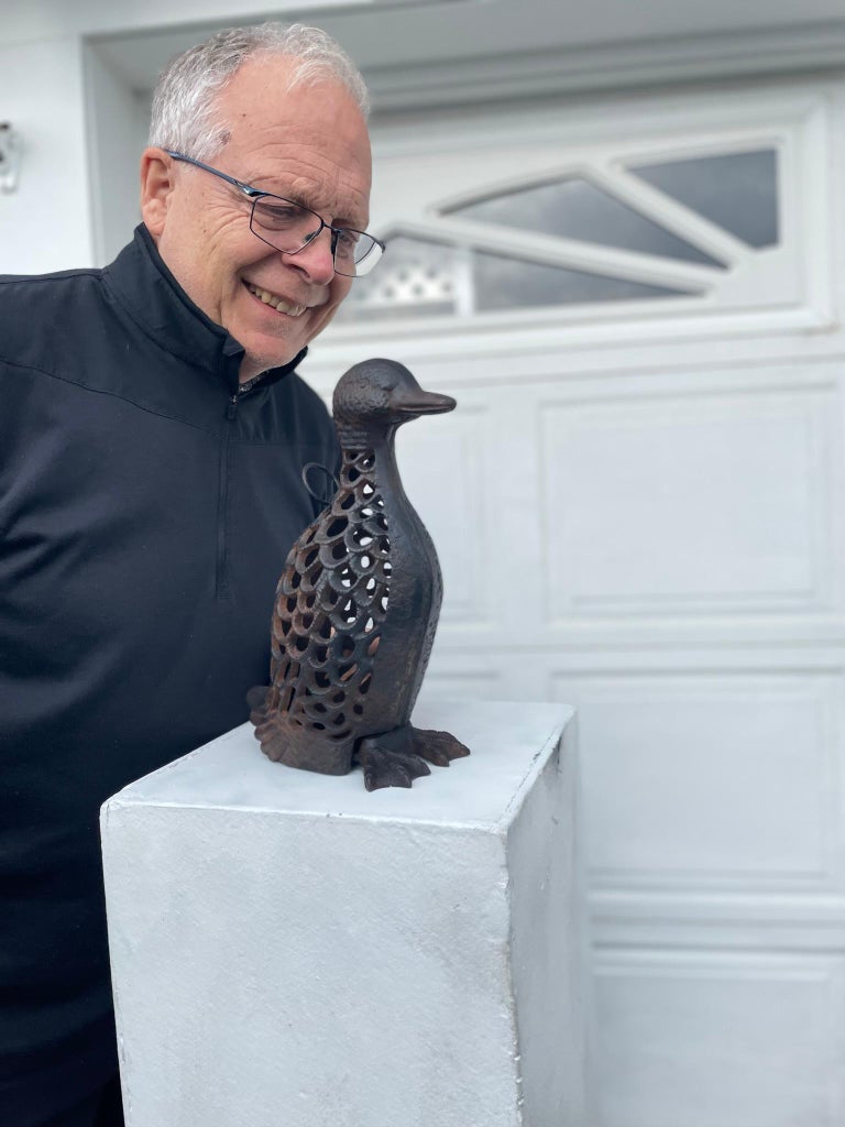Japanese Old Tall Duck Garden Lighting Lantern at 1stDibs