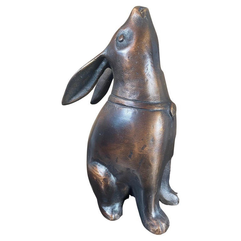 Japanese Old Tall Smooth Floppy Ear Moon Gazing Rabbit For Sale at 1stDibs