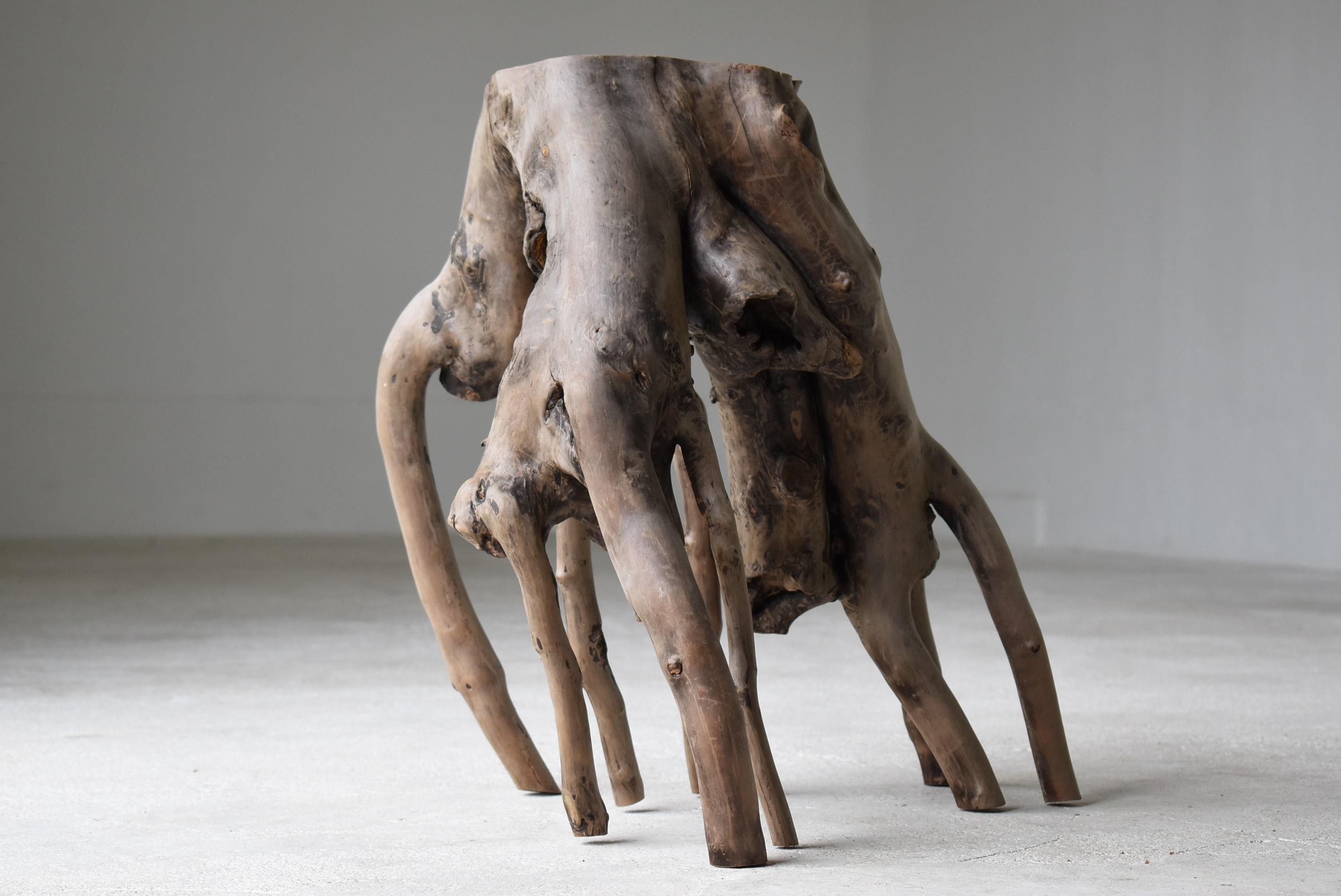 Japanese Old Tree Root Stand 1860s-1920s/Antique Object Natural Wood ...