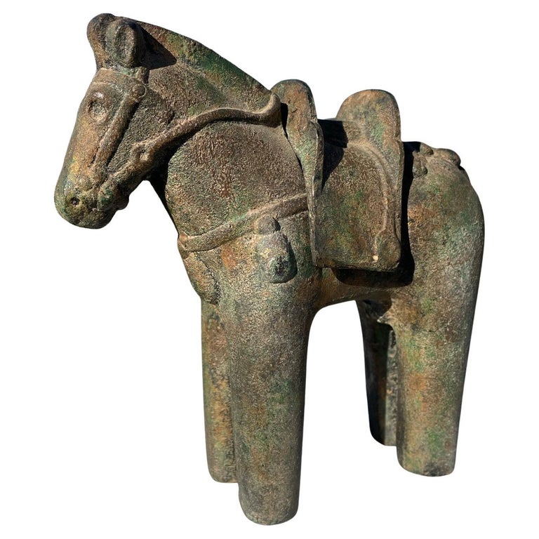 Japanese Old Vintage Elite Haniwa Horse Gilt Censer at 1stDibs