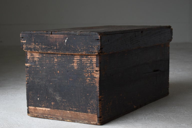 Japanese Old Wooden Box 1860-1900 / Antique Storage Sofa Table Coffee ...