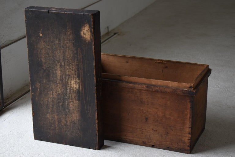 Japanese Old Wooden Box 1860-1920/Antique Storage Sofa Table Tansu ...