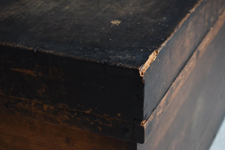 Japanese Old Wooden Box 1860-1920/Antique Storage Sofa Table Tansu ...