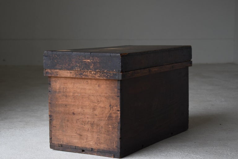 Japanese Old Wooden Box 1860-1920/Antique Storage Sofa Table Tansu ...