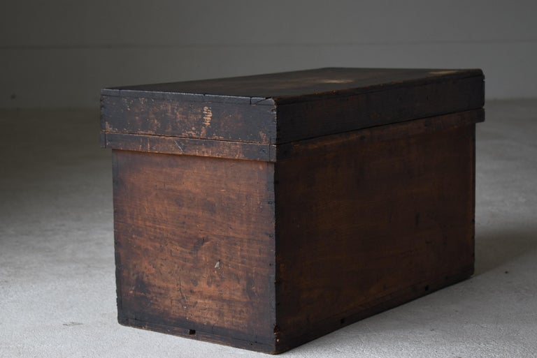 Japanese Old Wooden Box 1860-1920/Antique Storage Sofa Table Tansu ...