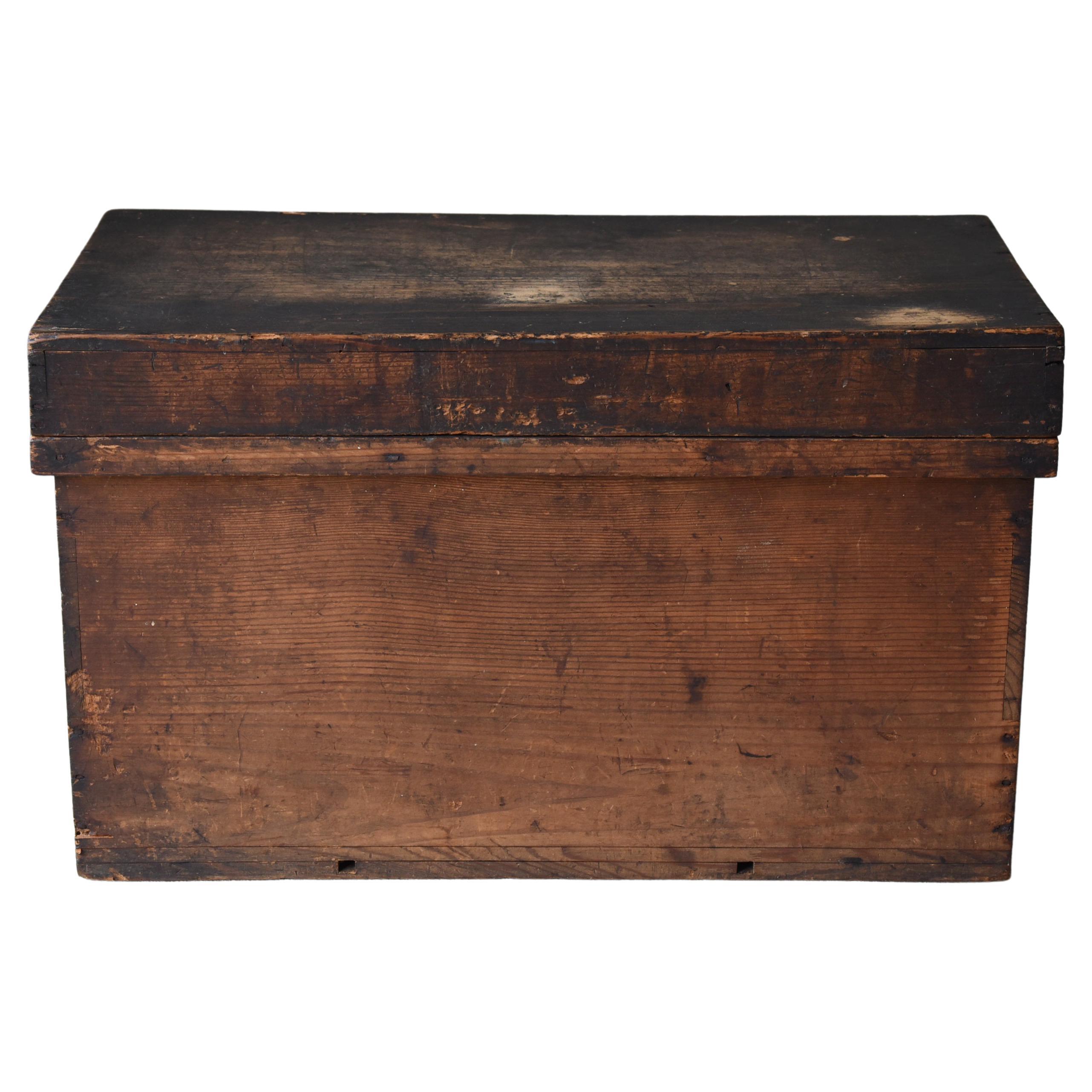 Japanese Old Wooden Box 1860-1920/Antique Storage Sofa Table Tansu ...
