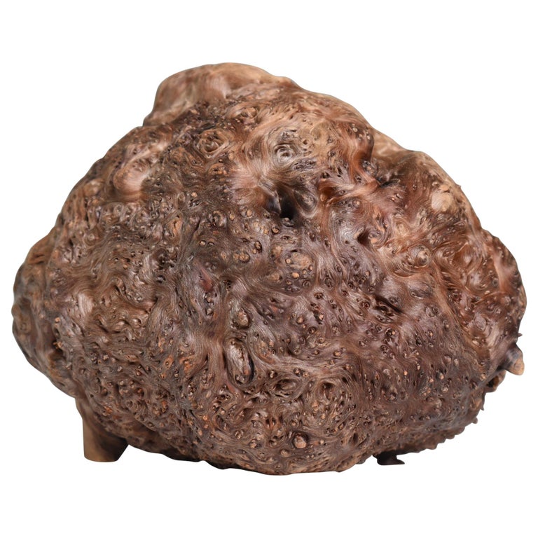 Japanese Old Wooden Object Tree Bump / Natural Wood Figurine Wabisabi ...