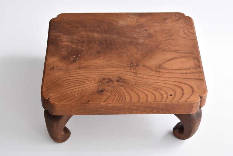 Japanese Old Wooden Stand / Exhibition Stand Made of Small Zelkova ...