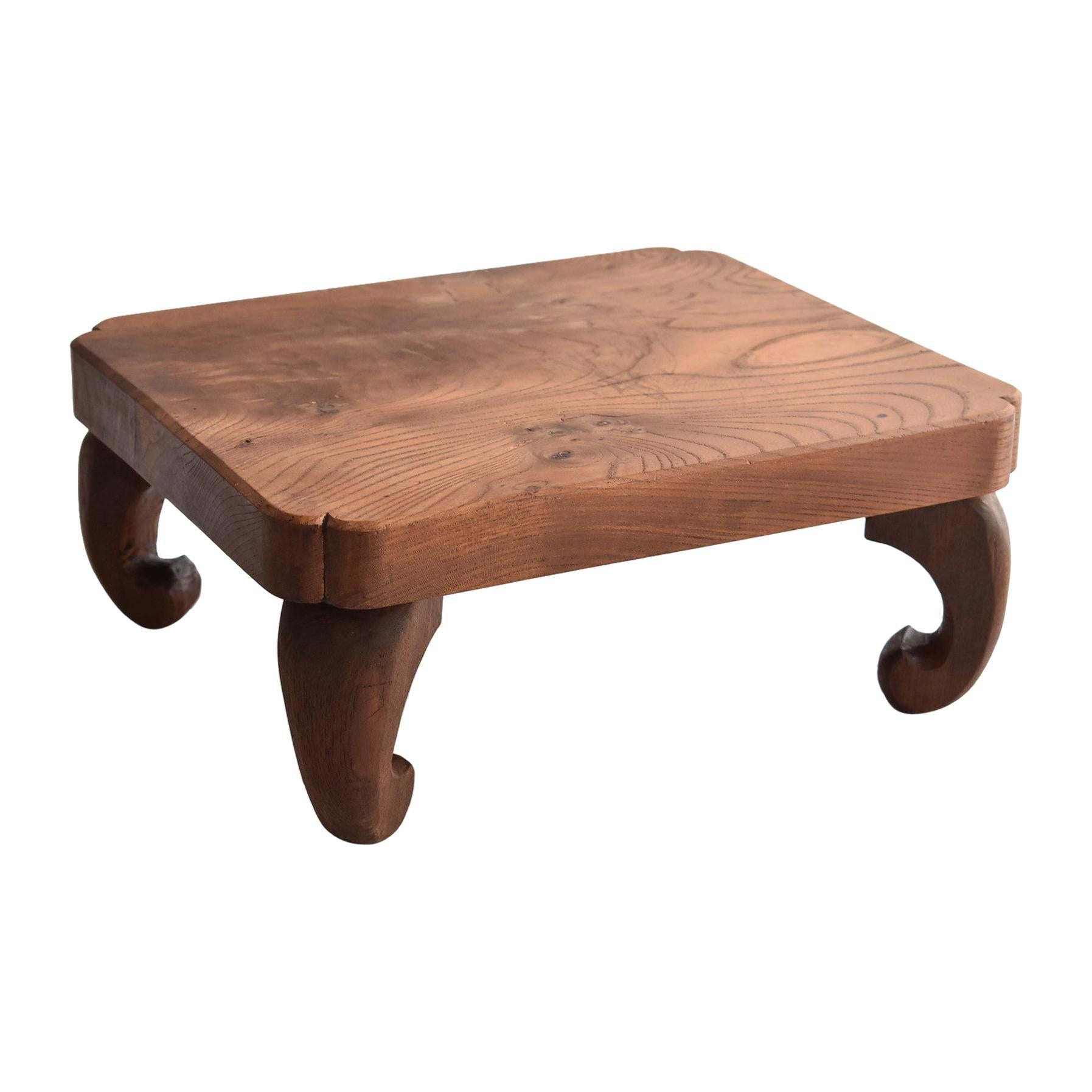 Japanese Old Wooden Stand / Exhibition Stand Made of Small Zelkova ...